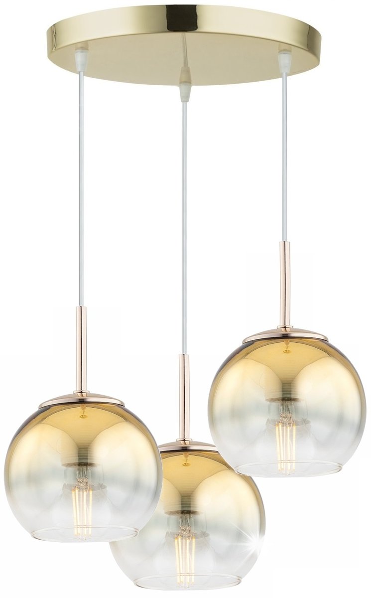 Lampa Wisząca Sufitowa Złota Żyrandol Kule Astra LED E27 - Inna marka ...