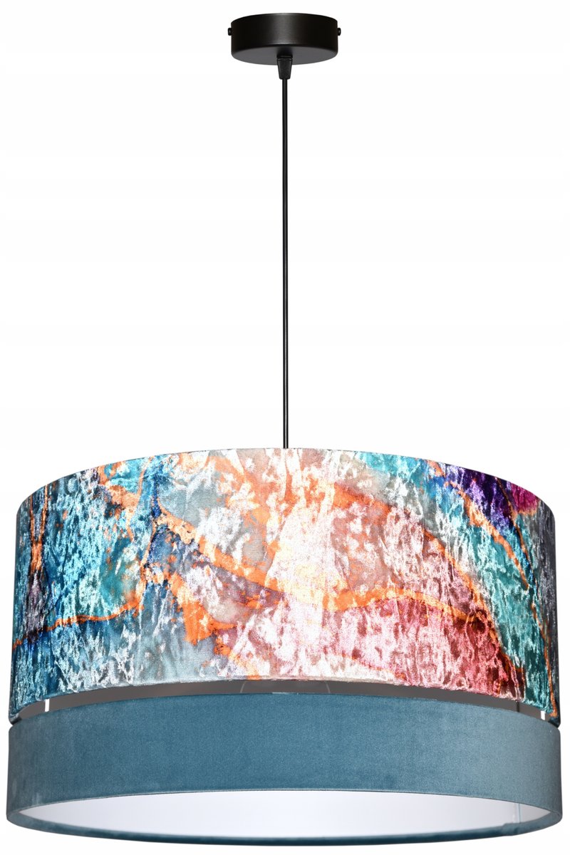 LAMPA Wisząca Sufitowa ZWIS ŻYRANDOL ABAŻUR 40/22 cm GEODY 02 PANCA ...