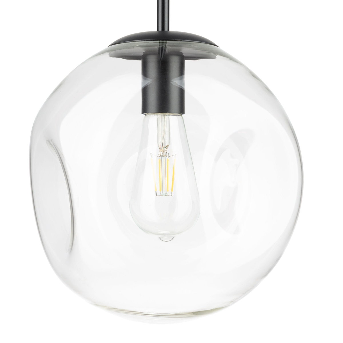 Lampa wisząca szklana duża LAVA Clear - Ledigo | Sklep EMPIK.COM