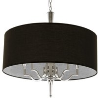 Lampa wisząca z abażurem Washington P05922NI-BK Cosmolight czarna ...