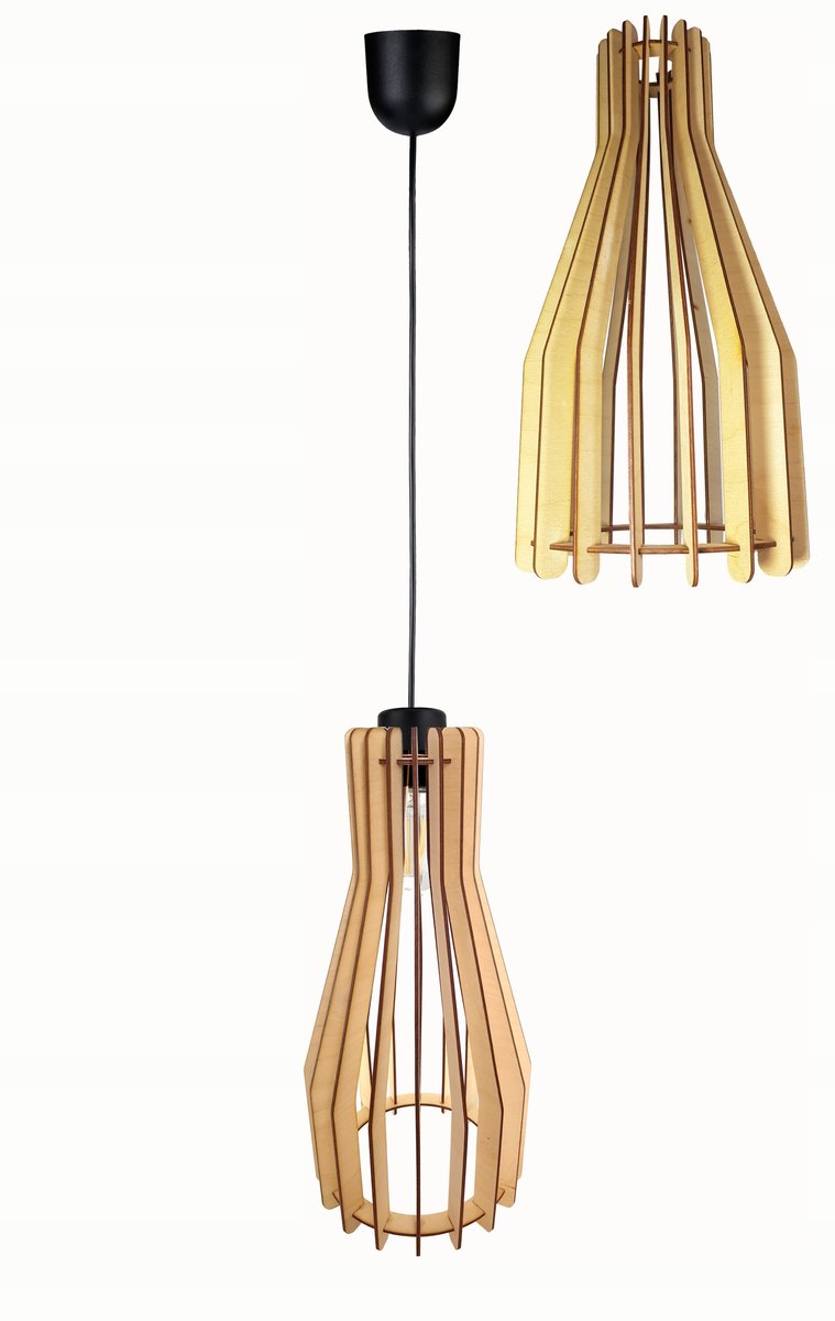 LAMPA WISZĄCA ZWIS żyrandol sufitowa LOFT Drewno 1 - LED-ONE | Sklep EMPIK.COM