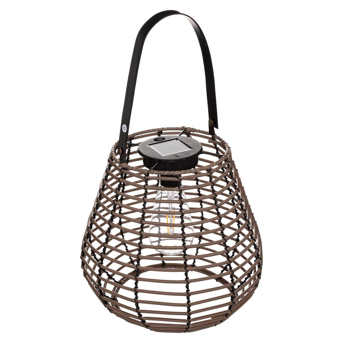 Lampion solarny Viky, metalowy, wys. 26 cm - JJA SAS | Sklep EMPIK.COM