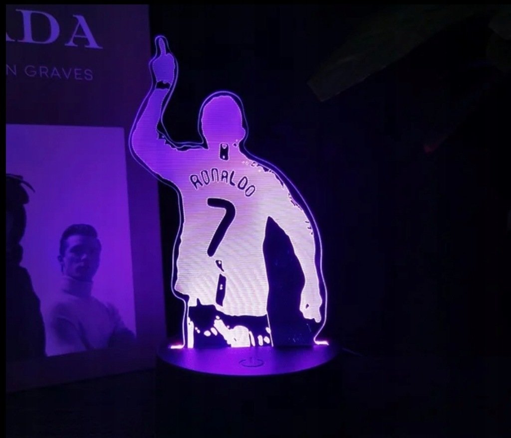 Lampka 3D led Cristiano Ronaldo 7 CR7 prezent real madryt - Plexido ...
