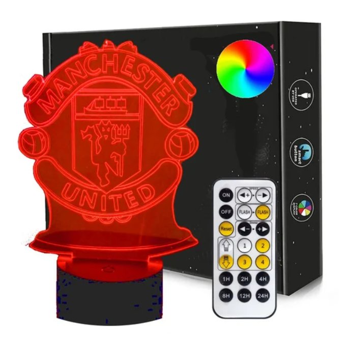 Lampka 3d Led Fc Manchester United Usb / Pilot Rgb - 3D Magic | Sklep ...