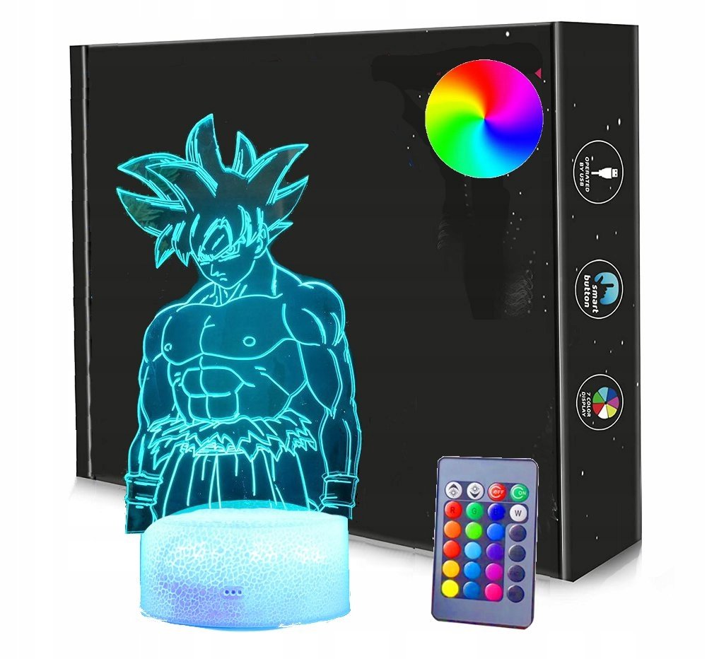 Lampka 3D Led Son Goku DRAGON BALL + PILOT - Dragon Ball | Sklep EMPIK.COM