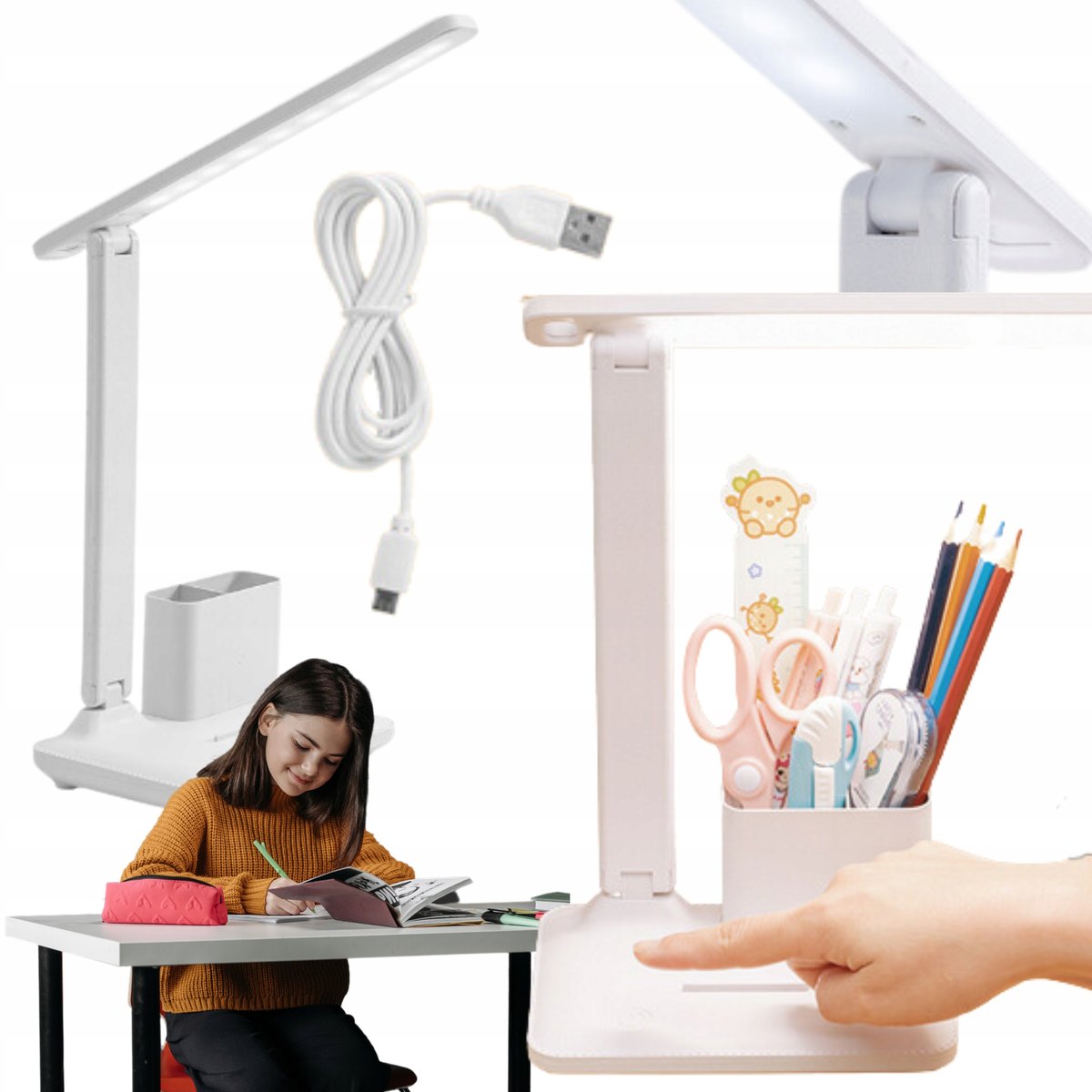 LAMPKA BIURKOWA LAMPA NA BIURKO LED + ORGANIZER - doUp. | Sklep EMPIK.COM