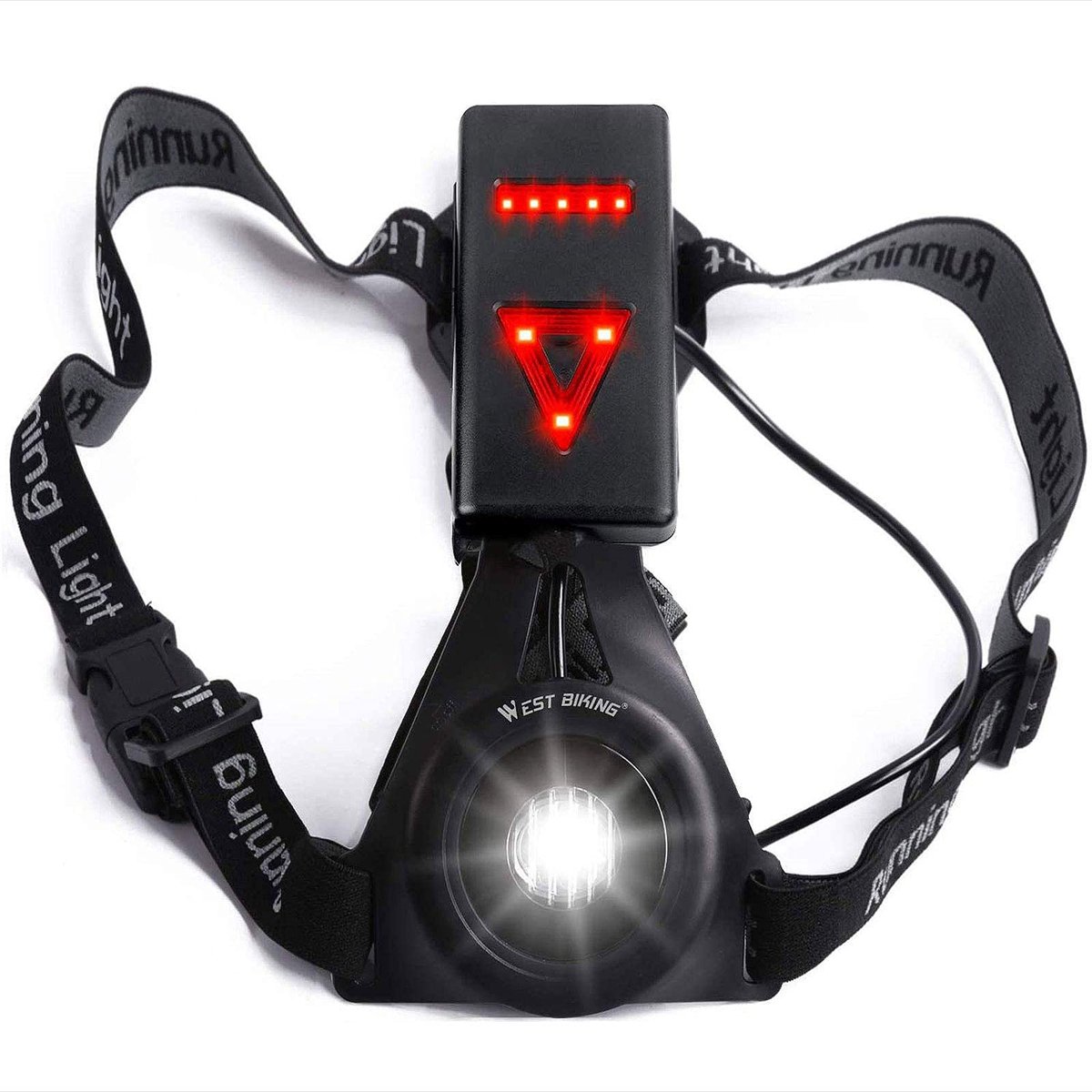 Lampka Do Biegania LuTuo 500 Lumenów Na Klatkę Piersiową Akumulator USB ...