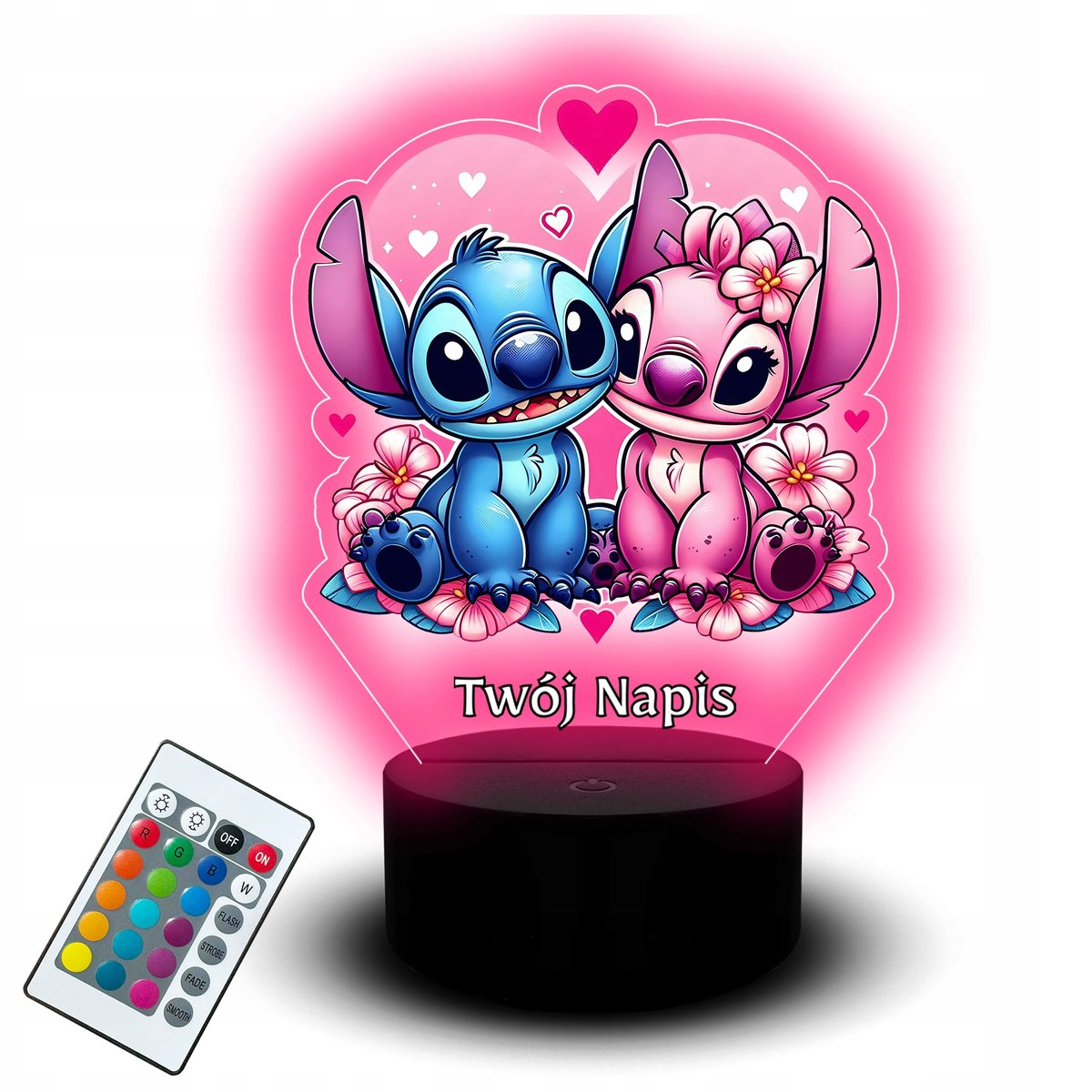Lampka Led dla Para na Walentynki Prezent Lilo Stitch Zestaw na Usb ...
