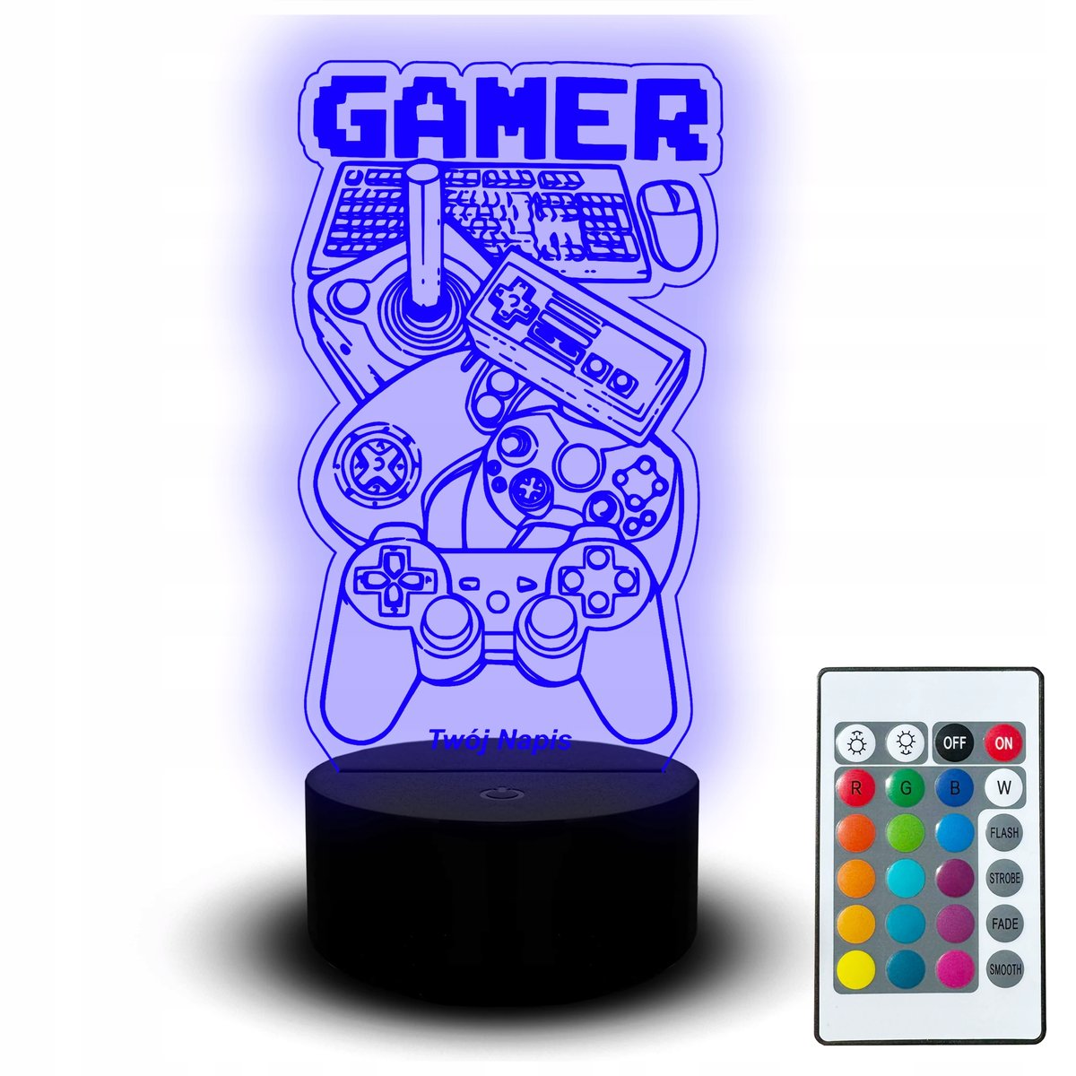 Lampka Led Figurka Ps4 Ps5 Gamingowa dla Gracza Gamer Pad Konsola ...