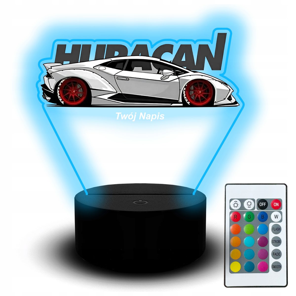 Lampka Led Lamborghini Huracan Lambo STO Technic Samochód na Pilota ...