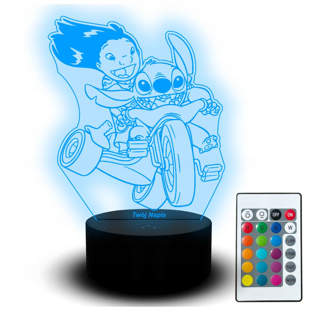 Lampka Led Lilo Stitch Zestaw Prezent Dla Dziecka Stich Maskotka Grawer ...
