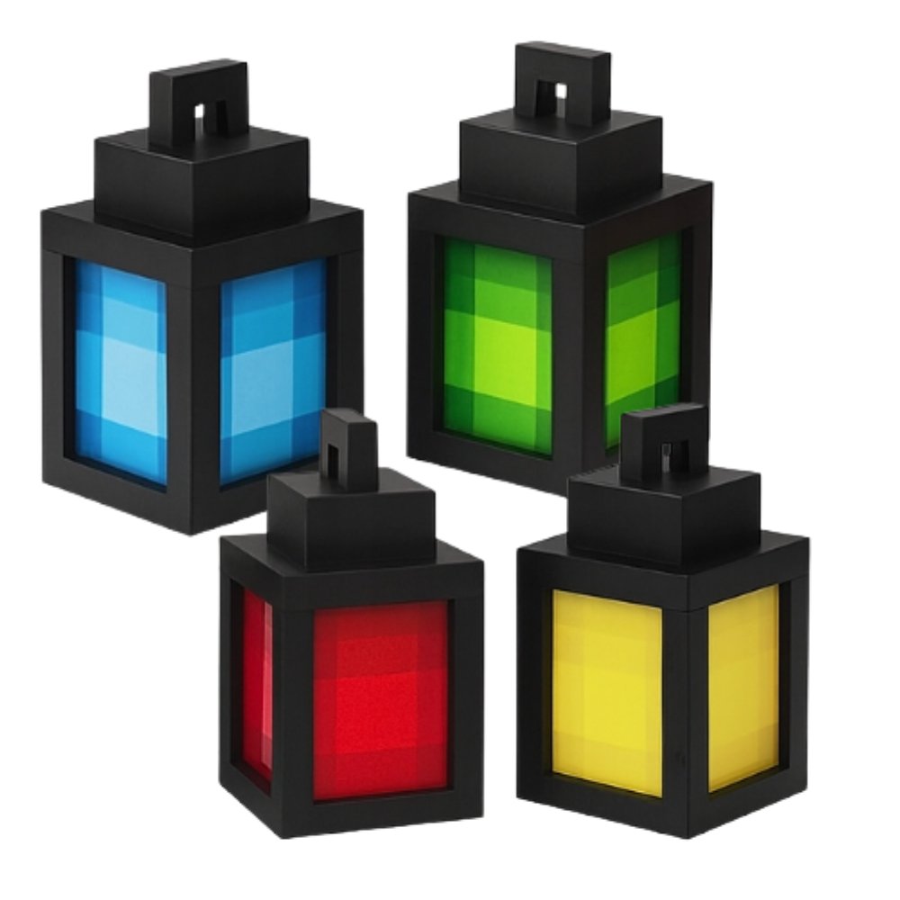 LAMPKA LED MINECRAFT LATARNIA DEKORACYJNA NOCNA GAMIN 4 KOLORY - Inna ...