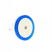 Lampka LED nocna do kontaktu CZUJNIK ZMIERZCHU NIEBIESKA OKRĄGŁA - APPIO | Sklep EMPIK.COM