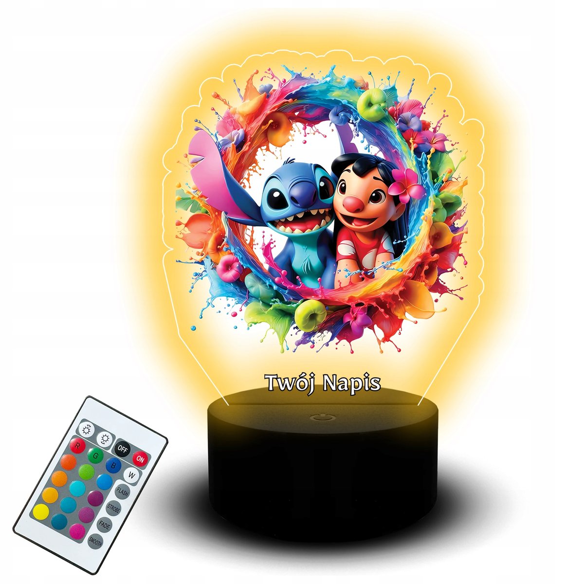 Lampka Led Statuetka dla Par Zakochanych Miłość Zestaw Lilo Stitch ...