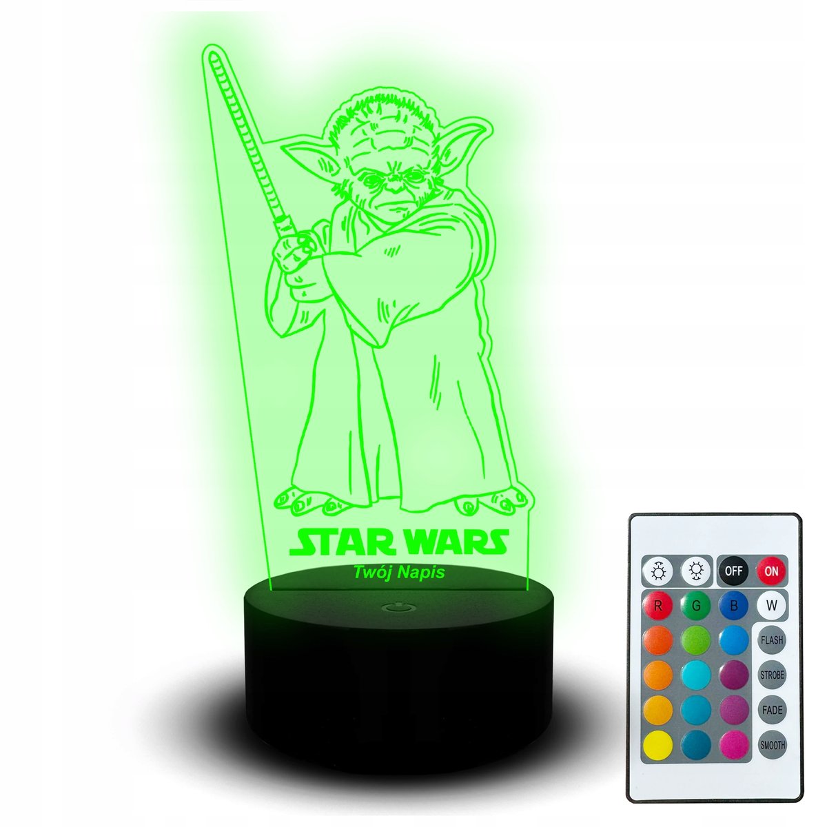 Lampka Led Statuetka Podświetlana Baby Yoda Film Star Wars Gwiezdne ...