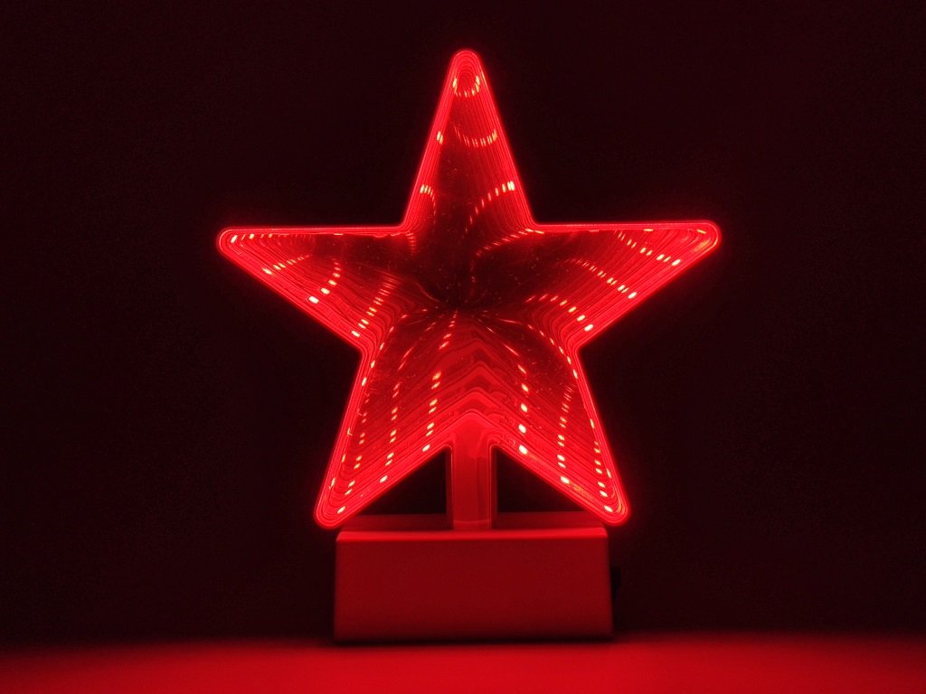 Lampka LED z efektem 3D w kształcie GWIAZDKI LUSTRO tunel - Onedollar ...