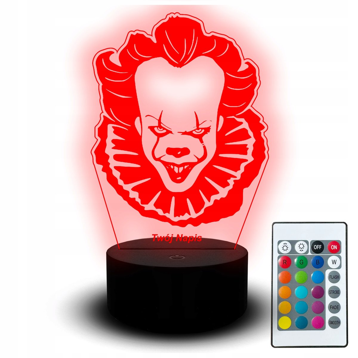 Lampka na Biurko Led Usb Halloween Klanun Horror Zestaw Pilot Imię ...