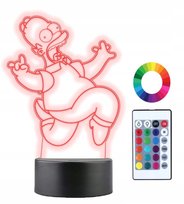 Lampka Nocna 3D Led HOMER SIMPSON Prezent Grawer - Plexido | Sklep ...