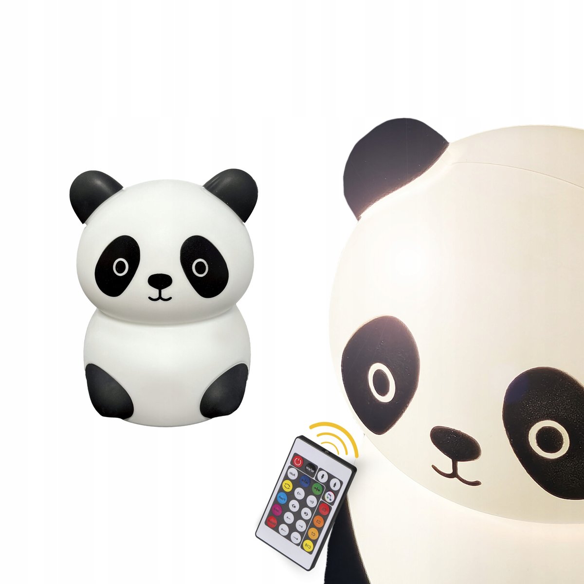 Lampka nocna dla dzieci stołowa LED LL SORVIN 01 USB panda pilot RGB ...