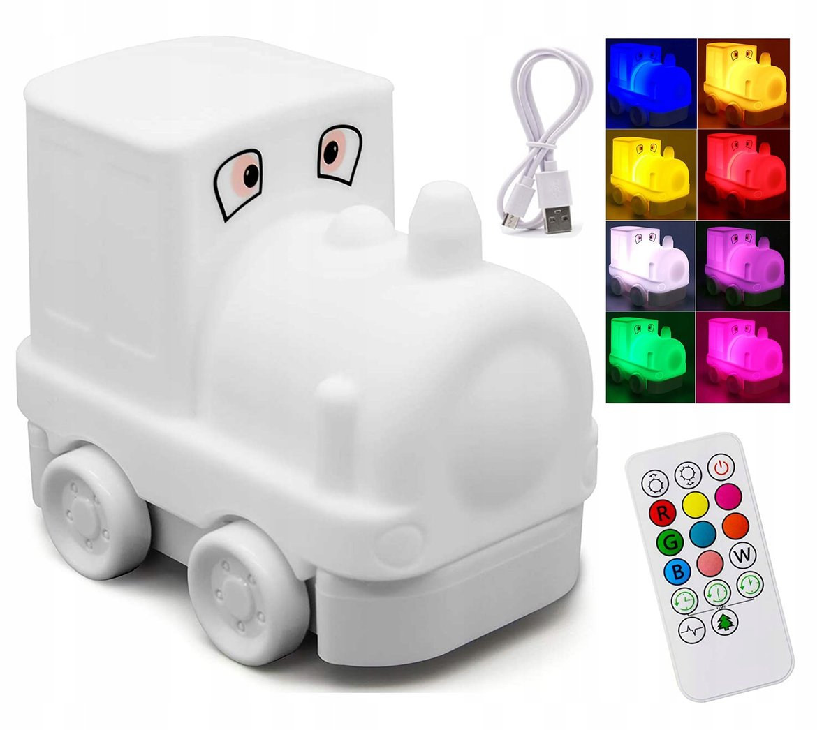 LAMPKA NOCNA DZIECI POCIĄG CIUCHCIA LED SILIKONOWA - Zenwire | Sklep ...