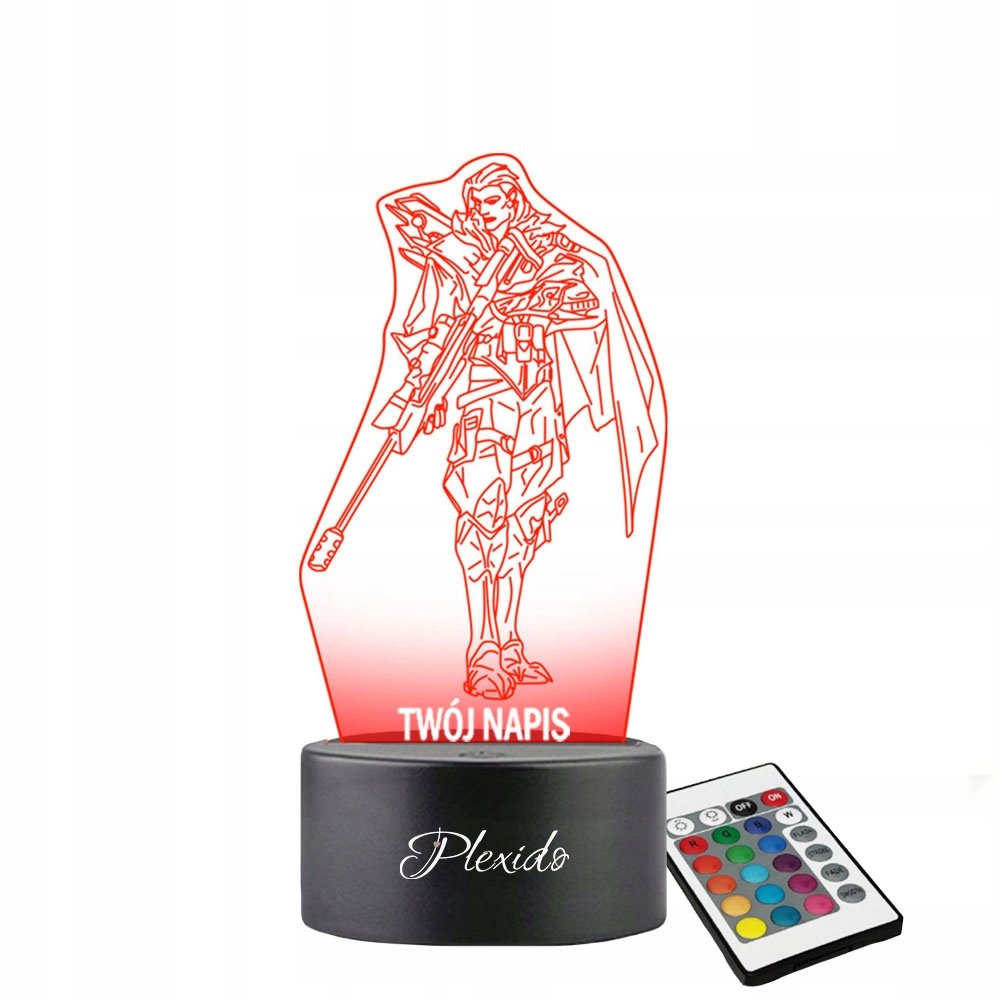 Lampka Nocna Gra Valorant Agent Sova Postać Z Twoim Napisem LED 3D - Plexido | Sklep EMPIK.COM