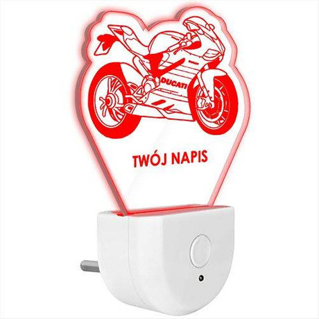 Lampka Nocna LED dla Dzieci DUCATI MOTOR do kontaktu gniazdka CZUJNIK - Upominki.pl | Sklep ...