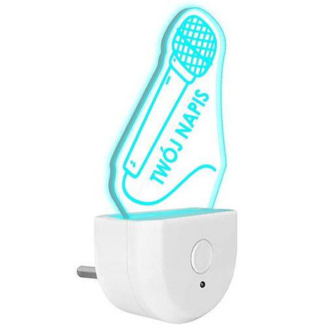 Lampka Nocna LED dla Dzieci MIKROFON MUZYKA do kontaktu gniazdka CZUJNIK - Upominki.pl | Sklep ...