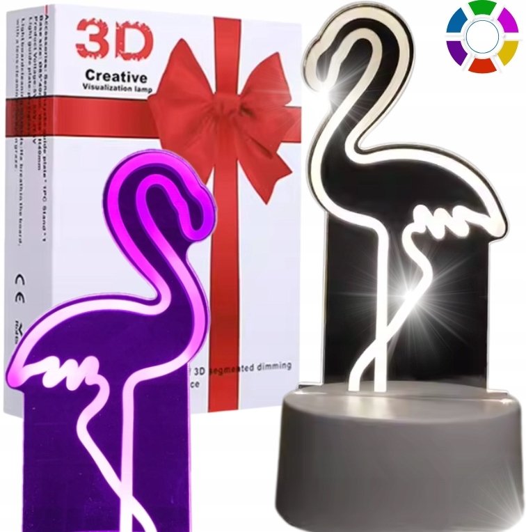 Lampka Nocna Led Flaming 3D kolory Zestaw Usb Biurko dla dzieci prezent ...