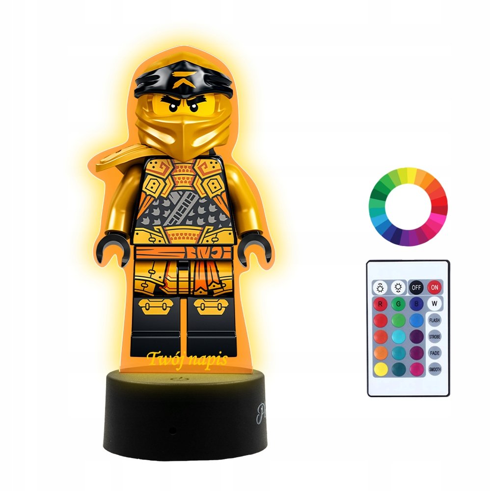 Lampka Nocna LED Ninjago Cole Golden - Plexido | Sklep EMPIK.COM