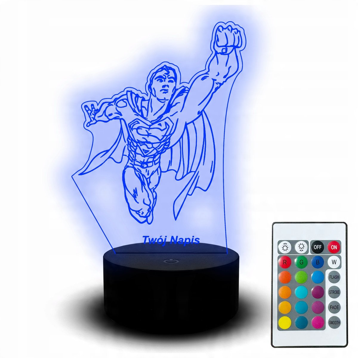 Lampka Nocna Led Prezent Superbohater Superman Figurka Comics Avengers ...