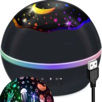 Lampka Nocna Led Projektor Nieba Lampa Obrotowa Rzutnik Gwiazd Rybki 2W1 - Piccolo | Sklep EMPIK.COM