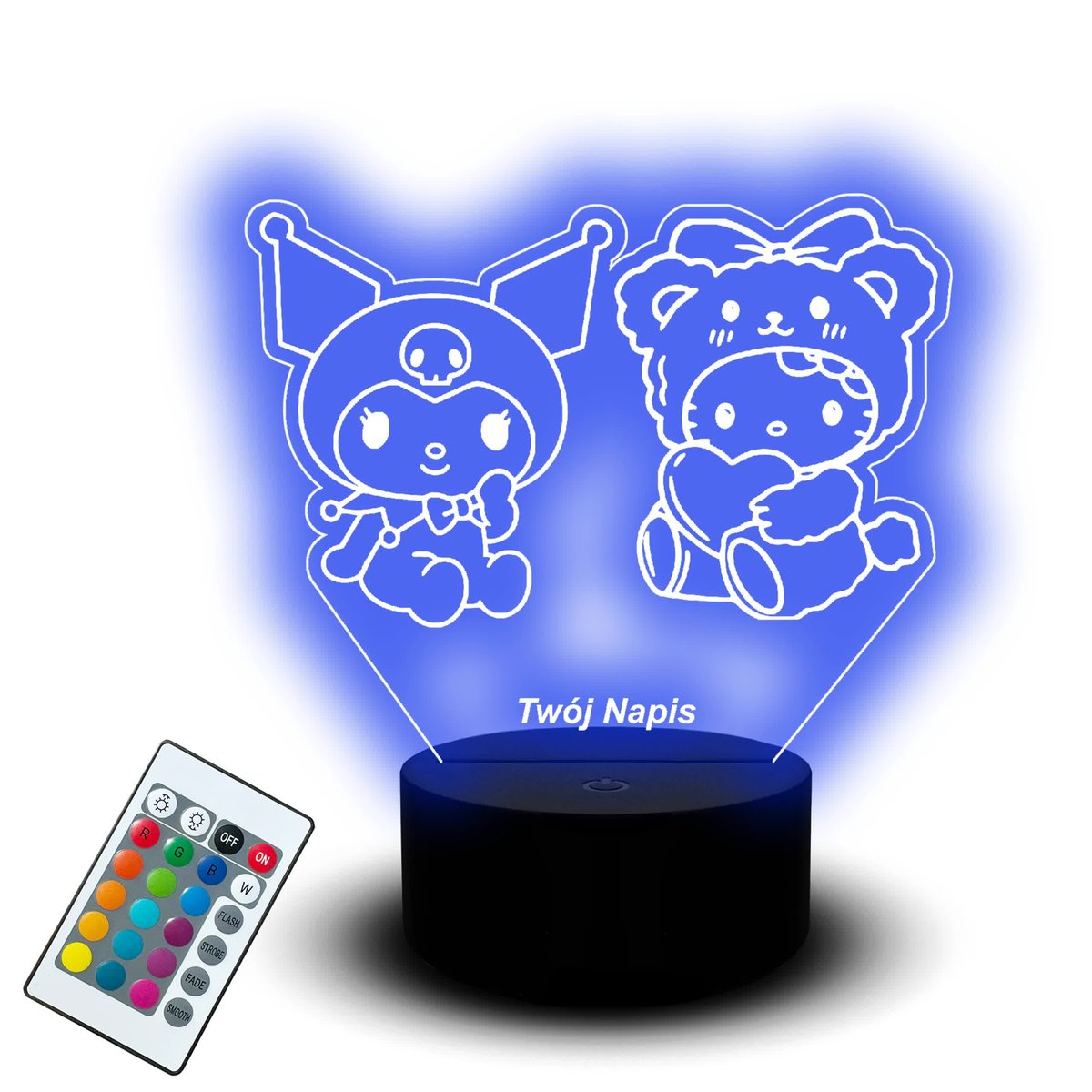 Lampka Nocna Led Statuetka Bajka Onegai My Melody Kuromi Zestaw Dla ...