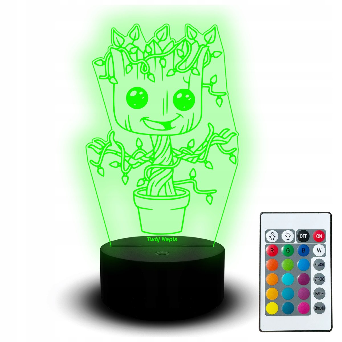 Lampka Nocna Led Statuetka Figurka Groot Marvel Grawer Zestaw na Usb ...