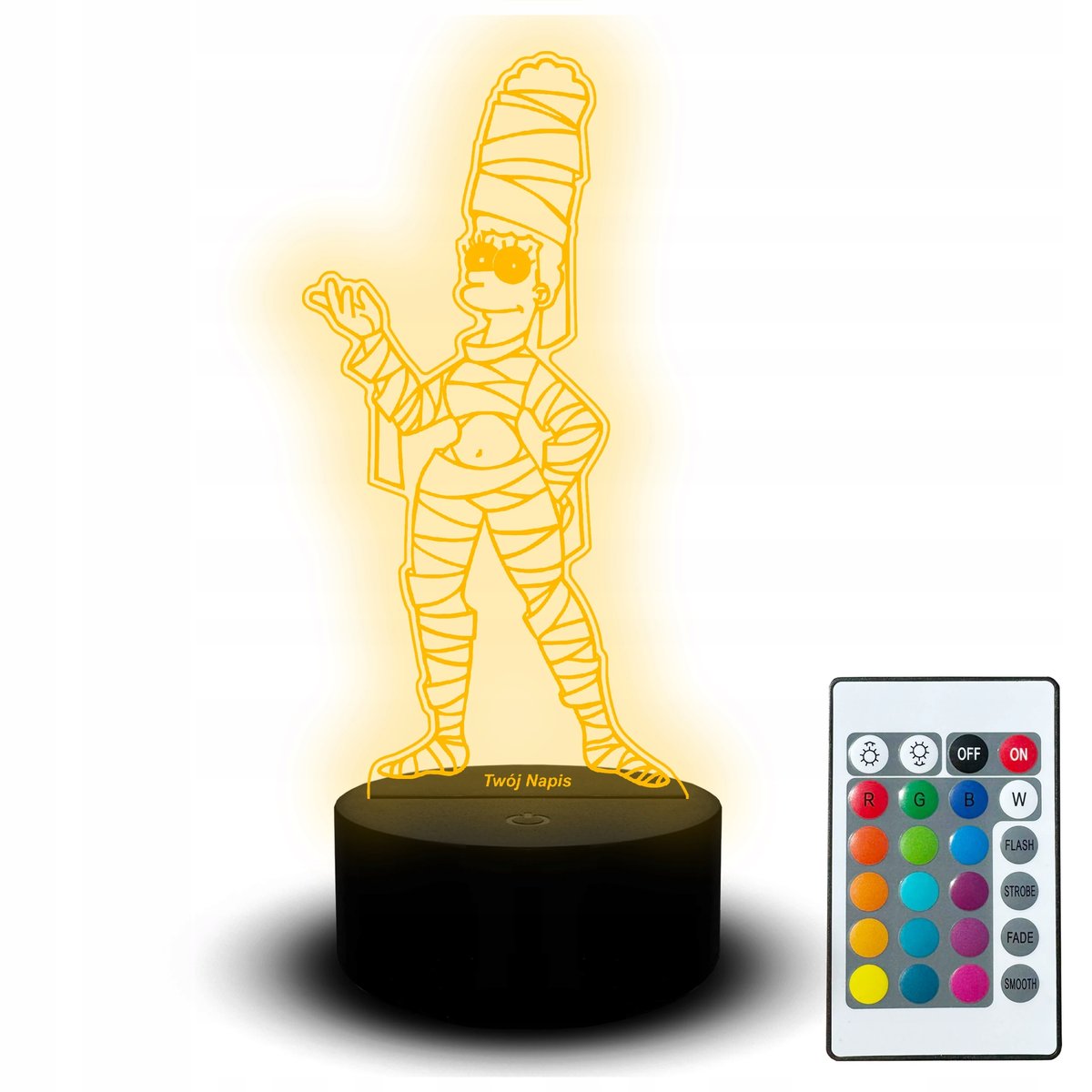 Lampka Nocna Led Statuetka Rgb 3D Grawer Simson Homer Serial Bajka ...