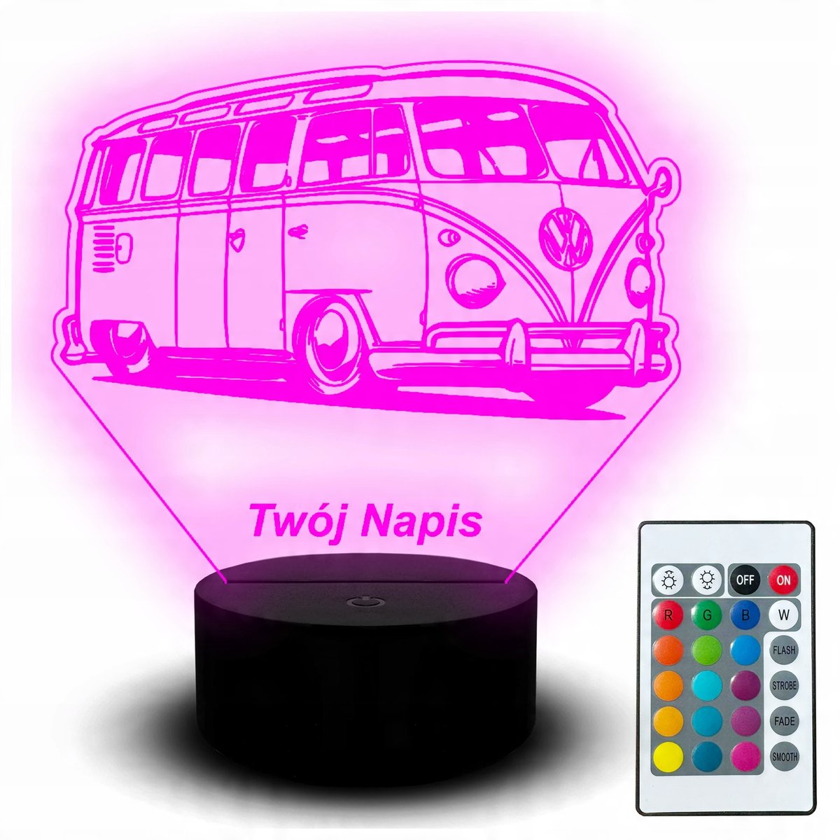 Lampka Nocna Led Volkswagen T1 Ogórek VW Bus Auto Samochód Zestaw ...