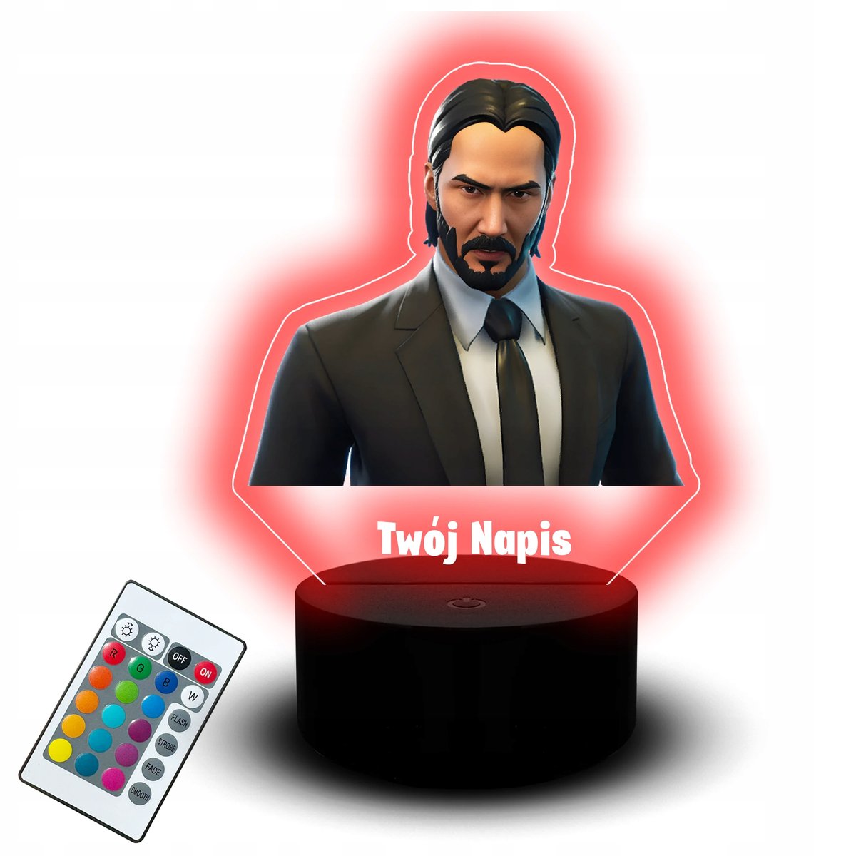 Lampka Nocna Led Zestaw Gamingowy John Wick Prezent dla Gracza Fortnite ...