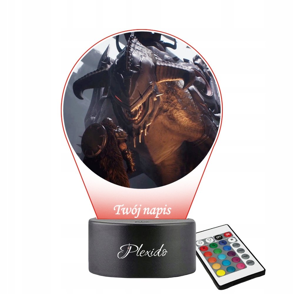 Lampka Nocna z Nadrukiem UV LED 3D Doom The Dark Ages Gra Komputerowa ...