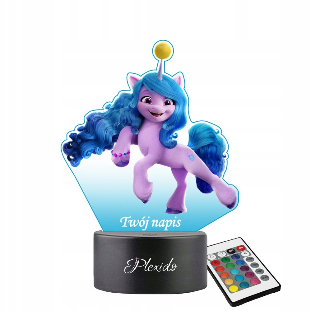 Lampka Nocna z Nadrukiem UV LED Dla Dzieci My Little Pony Izzy Moonbow ...
