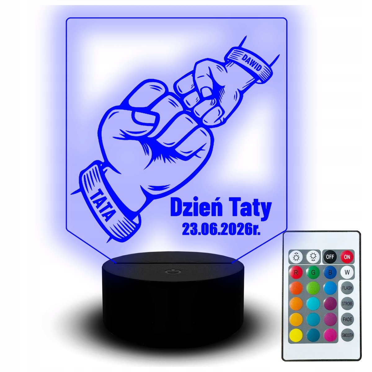 Lampka Prezent Led Nocna Dzień Ojca dla Taty Urodziny Zestaw Upominek ...