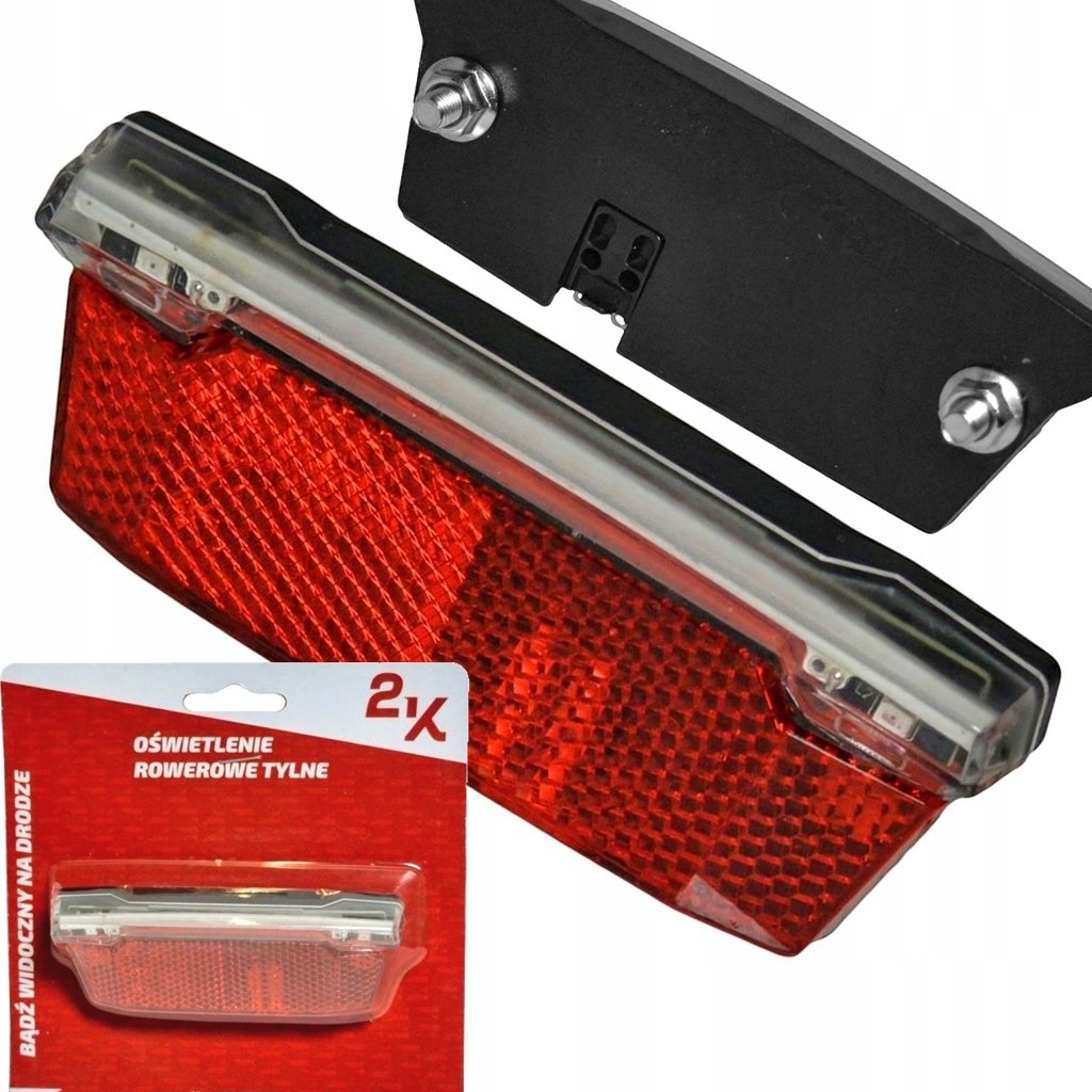 Lampka rowerowa LED dynamo prądnica bagażnik odblask tył tylna e-bike IPX3 - 2K | Sport Sklep ...