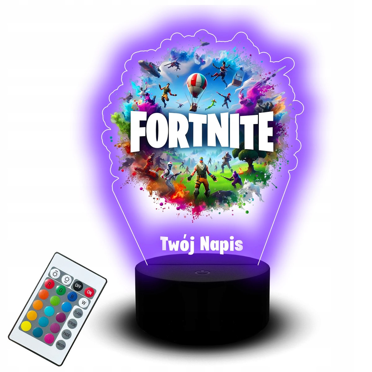 Lampka Statuetka Led dla Gracza Fortnite Gamingowy Zestaw Pilot Prezent ...
