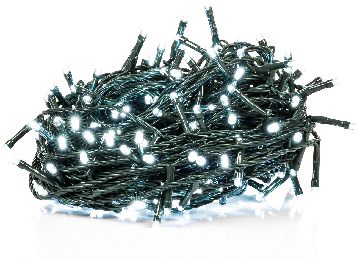 Lampki choinkowe, 150 LED, 20m, barwa zimna, biała - Retlux | Sklep ...