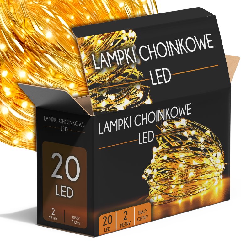 Lampki Choinkowe Druciki Led 20 Ciepłe Boże Narodzenie Święta Wewnętrzne - Inna marka | Sklep ...