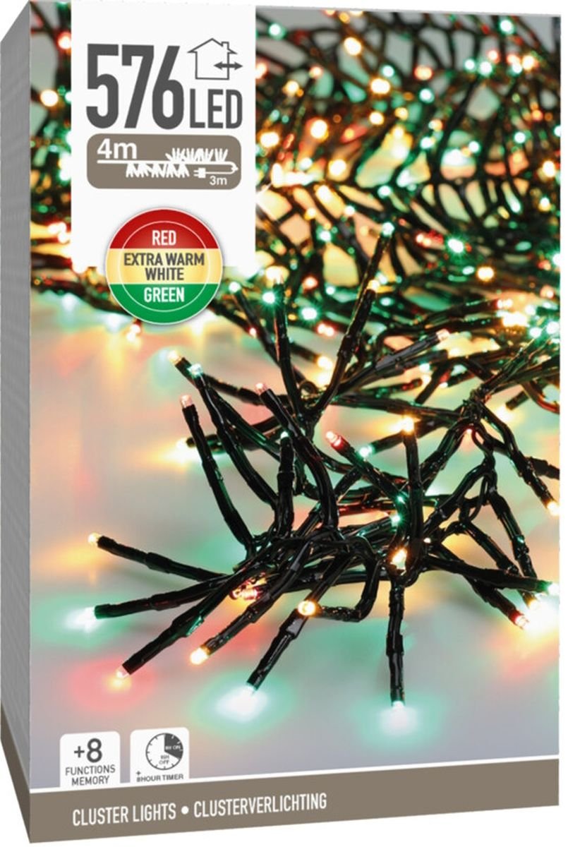 Lampki Choinkowe Łańcuch Świetlny 576 Led Timer 3 Kolory - Koopman ...