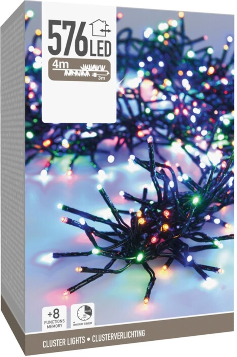 Lampki Choinkowe Łańcuch Świetlny 576 Led Timer Multikolor - Koopman ...