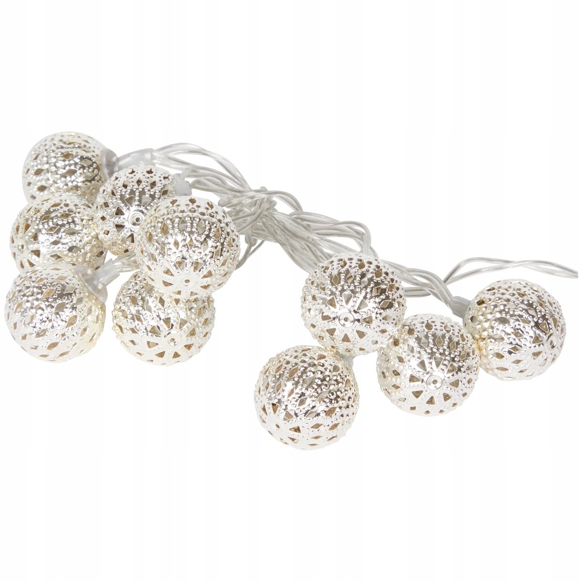 Lampki Led Bombki Na Baterie Girlanda Ażurowe Silv - ZDTRADING | Sklep EMPIK.COM