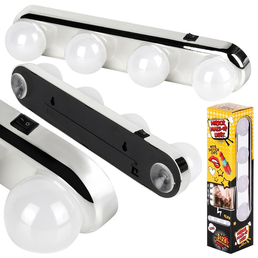 Lampki na lustro 4 LED na przyssawki 30,5 cm - Vilde | Sklep EMPIK.COM