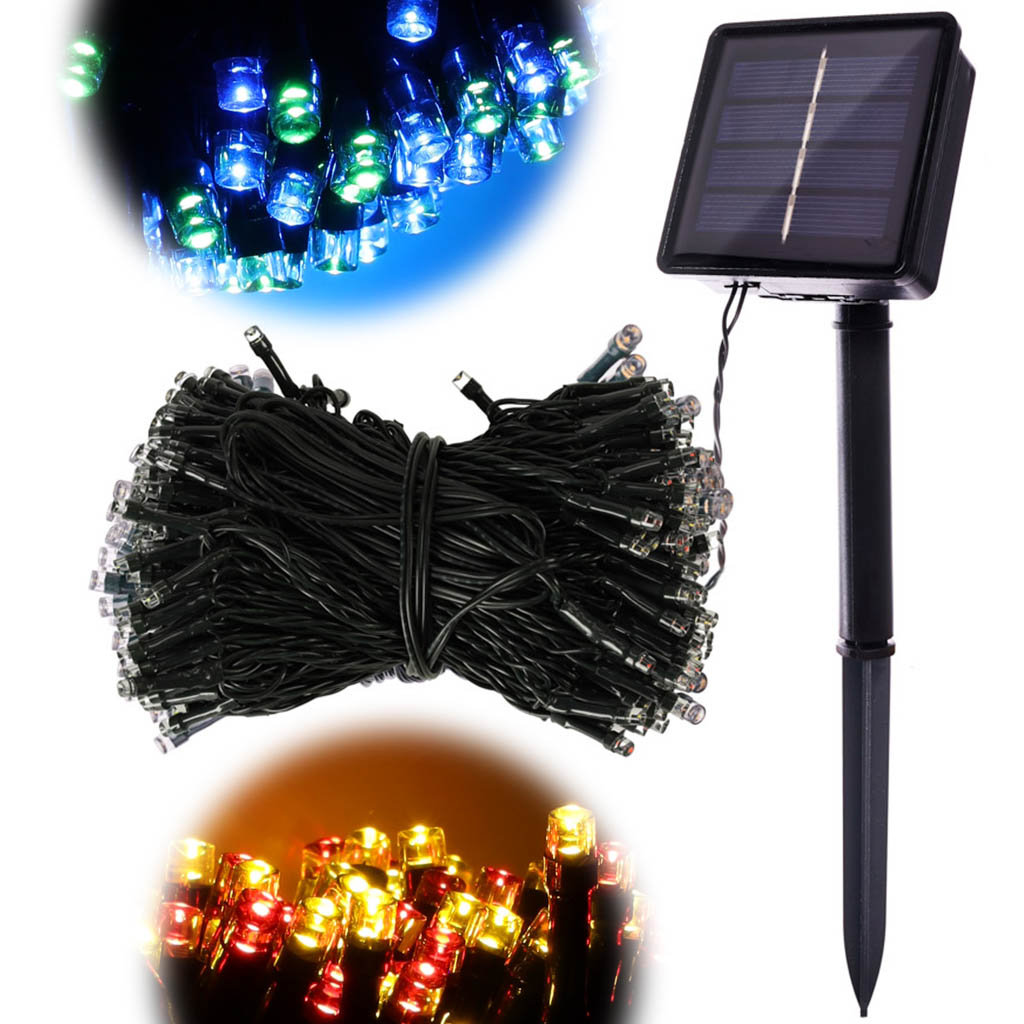 Lampki Solarne Dekoracyjne Led Łańcuch Świetlny Girlanda Zewnętrzna 20M ...