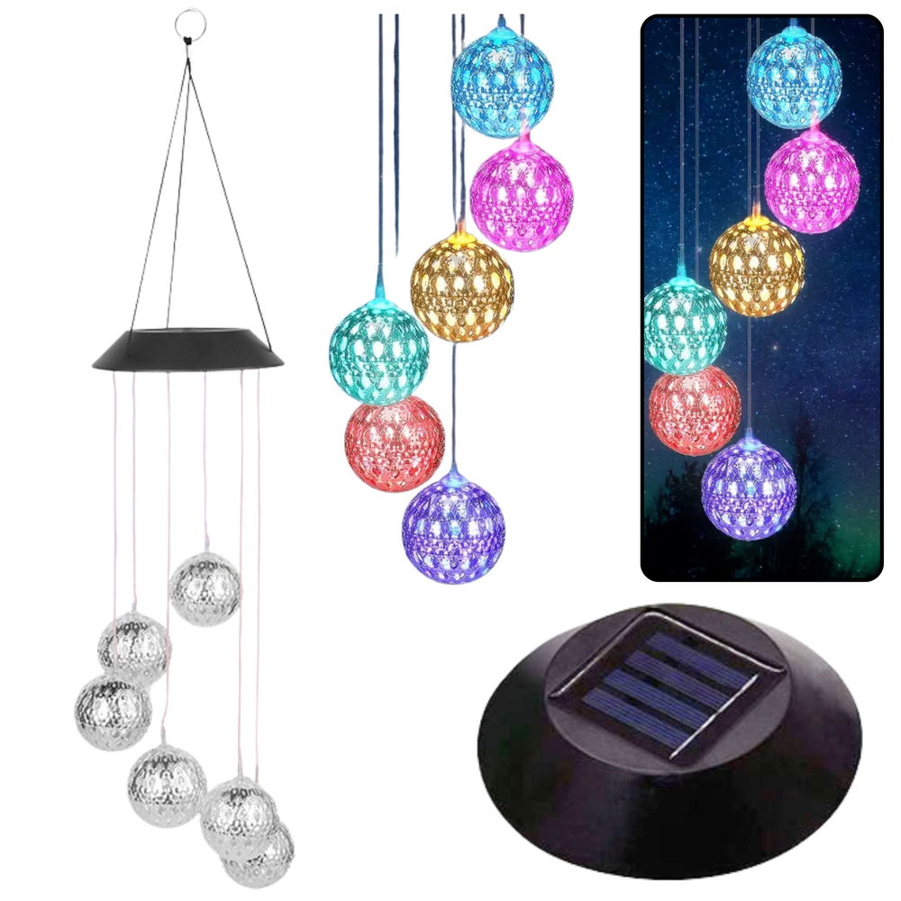 Lampki Solarne Ogrodowe LED Dzwonki Kule Marokańskie 70cm - Lean Toys | Sklep EMPIK.COM