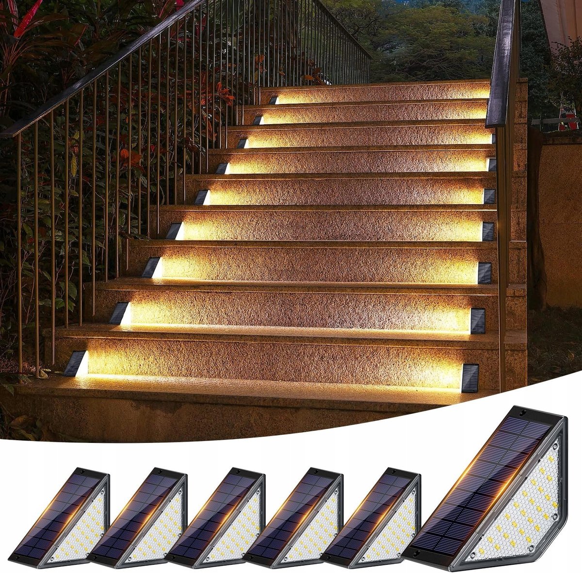 LAMPY SOLARNE OGRODOWE NA PODWÓRKO, SCHODY WODOSZCZELNE IP65 LAMPY ...